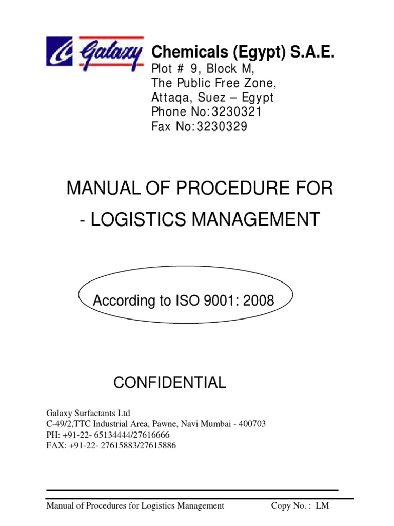 Logistics Manual | Logistics | Invoice