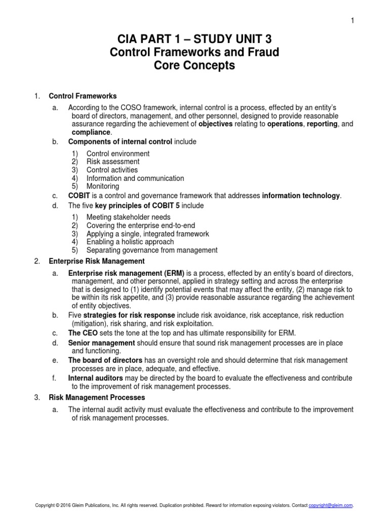 Cia17 Cia1 Su3 TF | PDF | Enterprise Risk Management | Risk Management