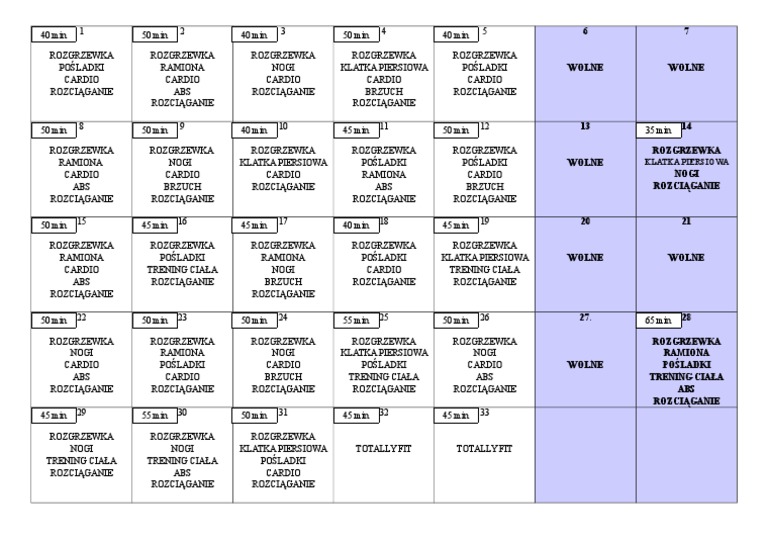 30 Days Workout Challenge With Mel B | PDF
