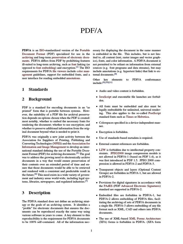 PDF/A | PDF | Portable Document Format | Computer File Formats