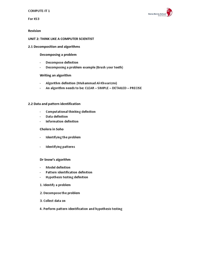Decomposing Problems in Computing | PDF