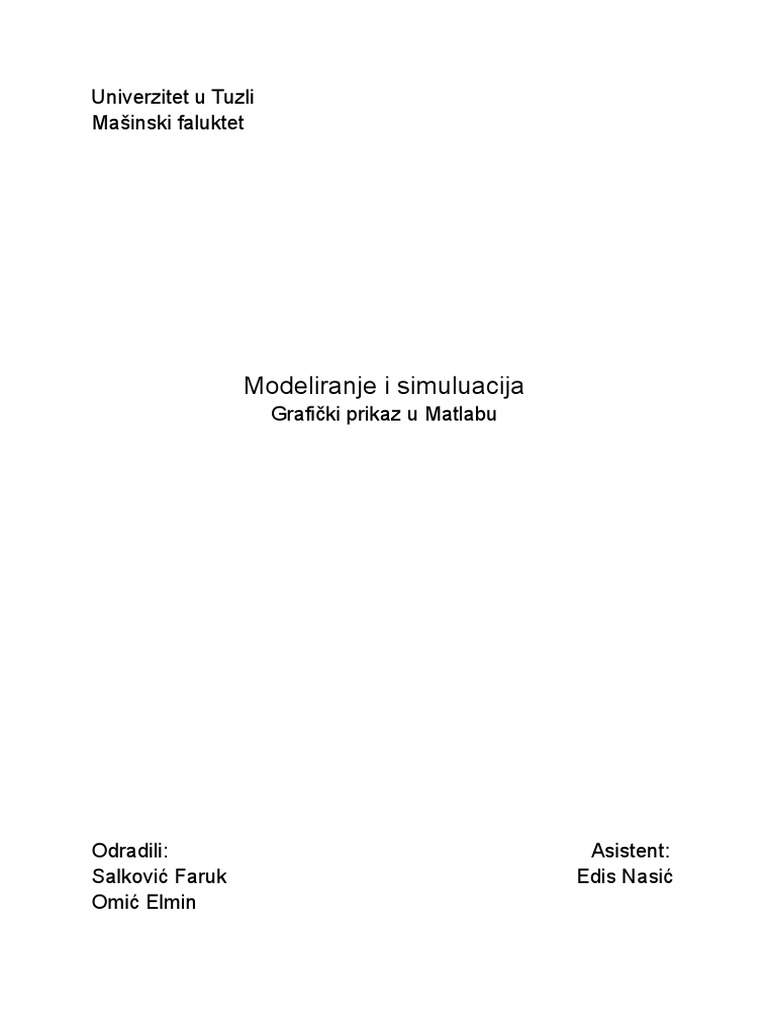 Modeliranje I Simulacija | PDF