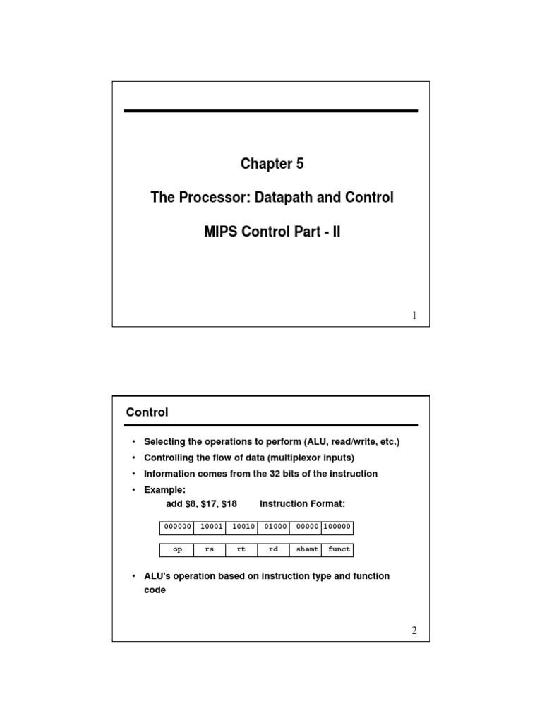 Chap5 Processor Part-II | PDF | Instruction Set | Central Processing Unit
