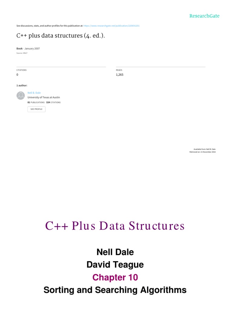 C Plus Data Structures 4 Ed | PDF | Applied Mathematics | Discrete ...
