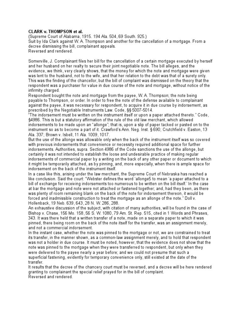 CLARK V Thompson | PDF | Lawsuit | Legal Concepts