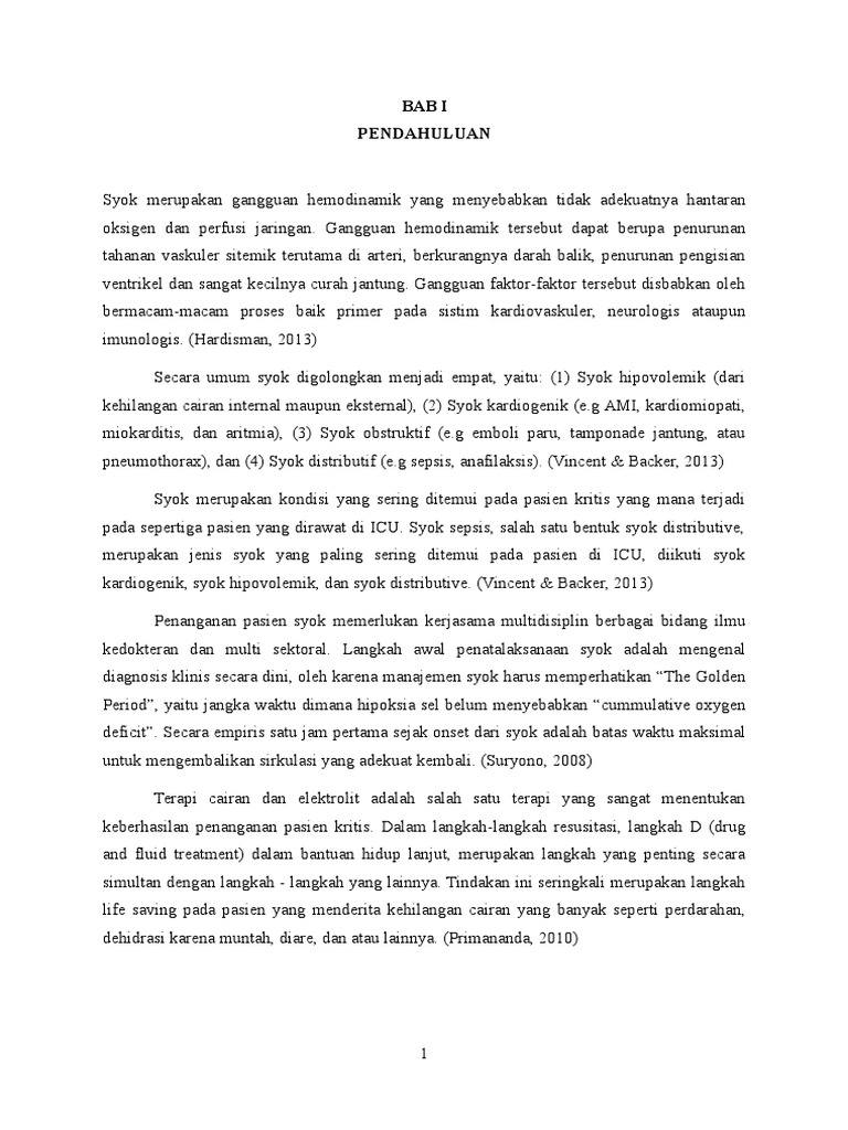 Terapi Cairan Pada Syok | PDF