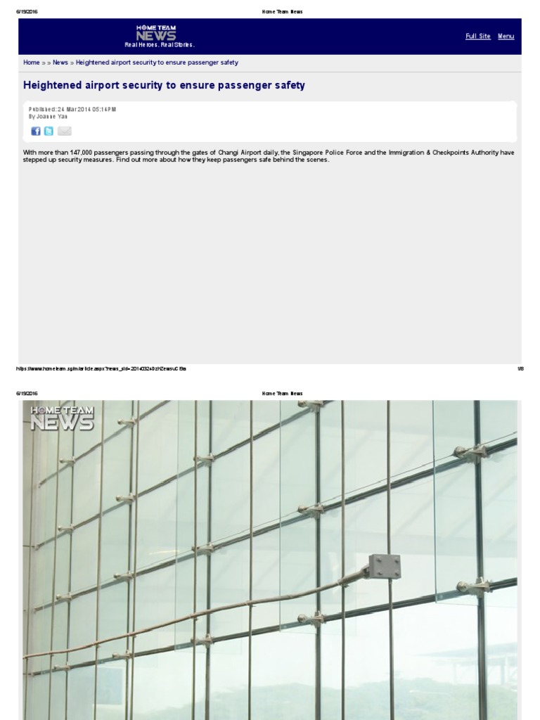 Home Team News - Changi Security | Download Free PDF | Airport Security ...