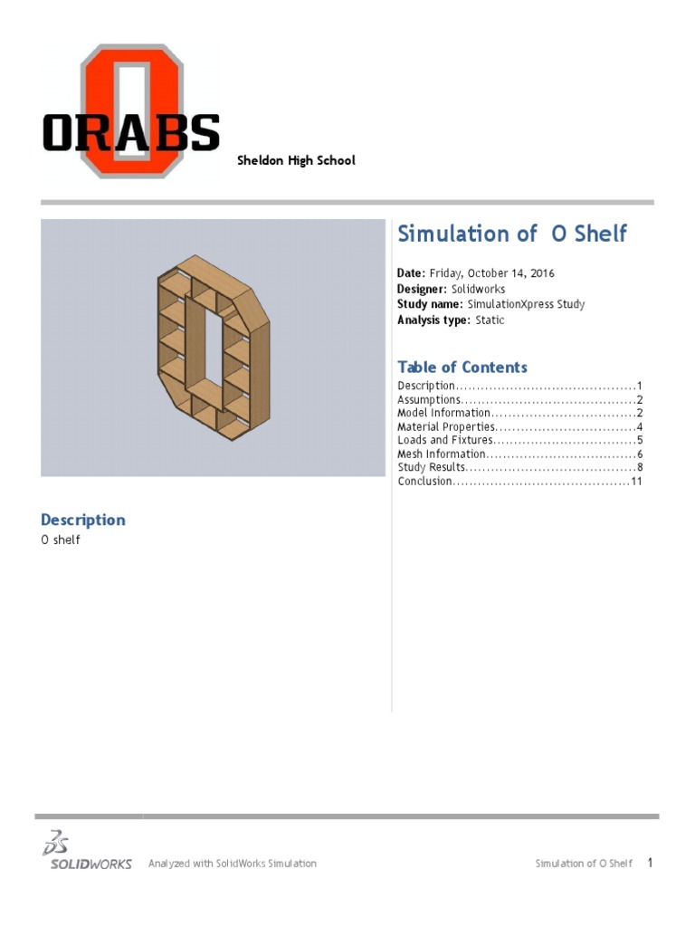 O Shelf-Simulation | PDF | Simulation | Strength Of Materials