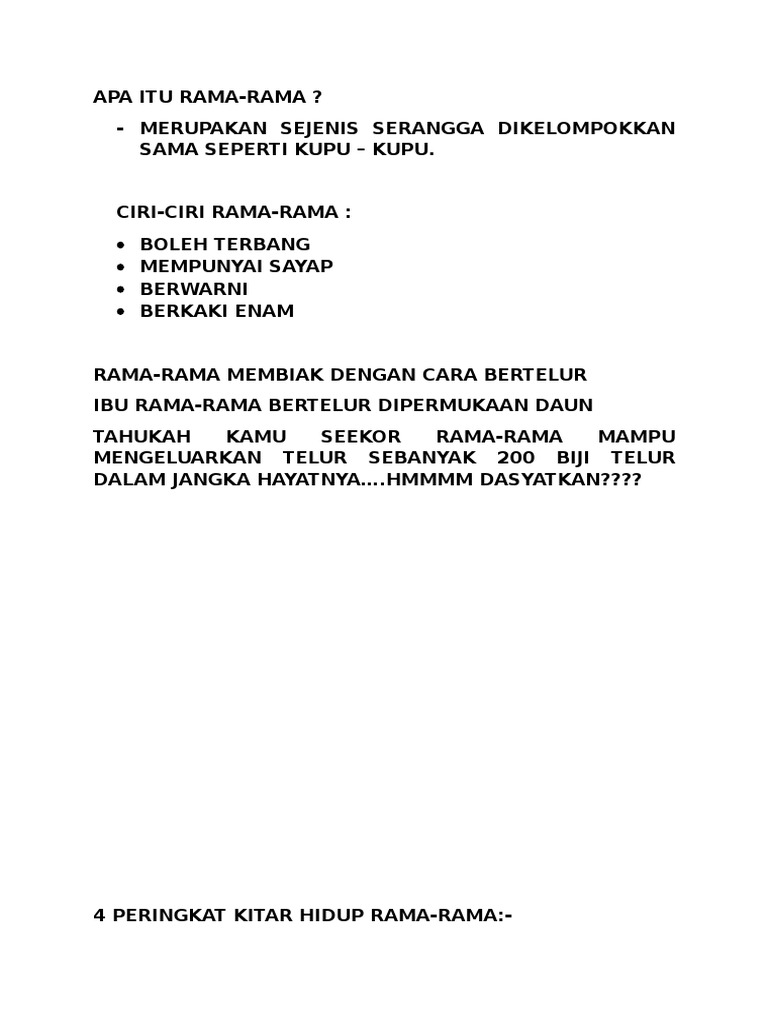 Apa Itu Rama-Rama | PDF