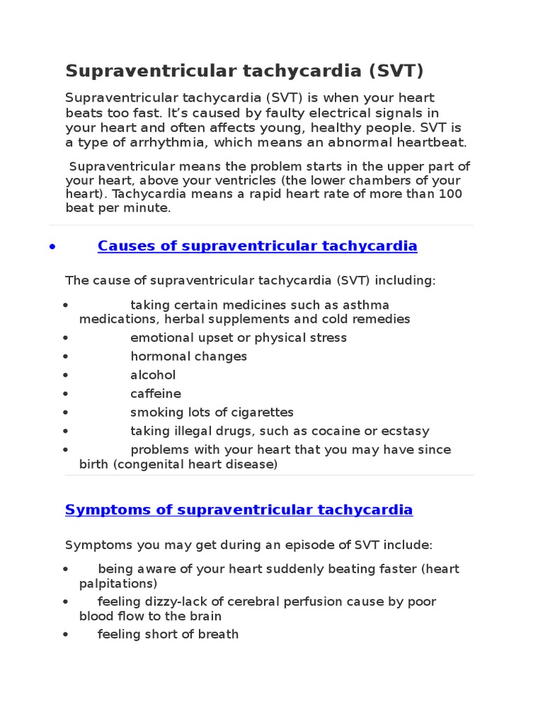 SVT | PDF | Heart | Cardiology