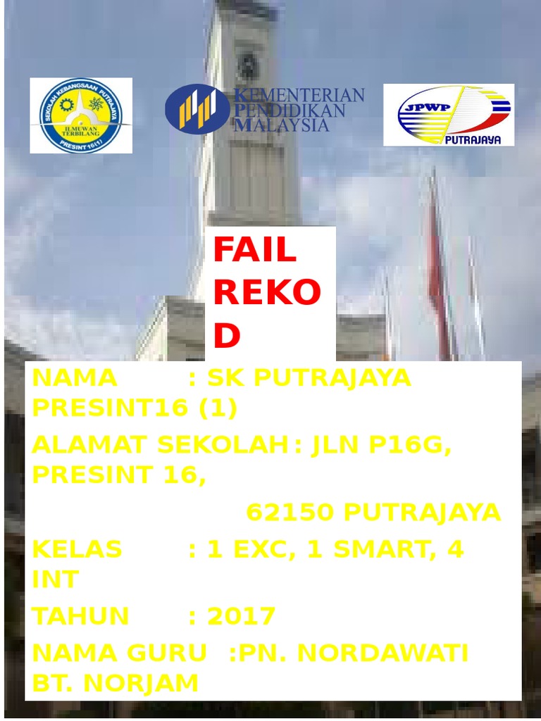 Contoh Cover Fail Rekod Mengajar | PDF