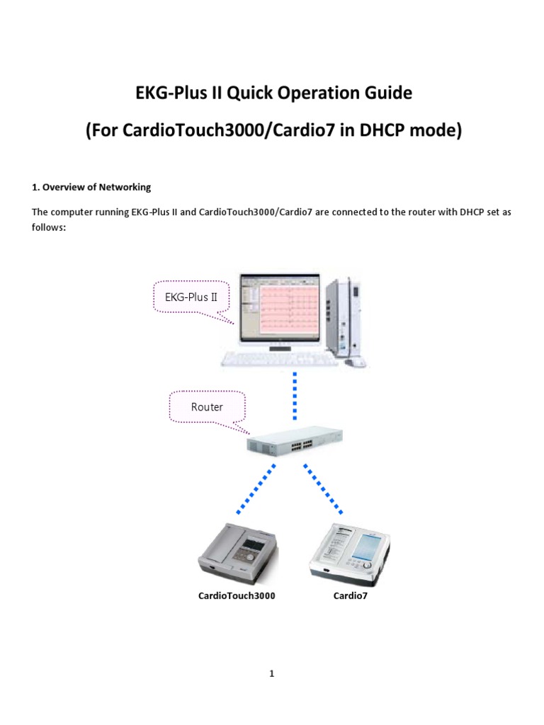 EKG-Plus II Network Setup Guide | PDF | Ip Address | Router (Computing)
