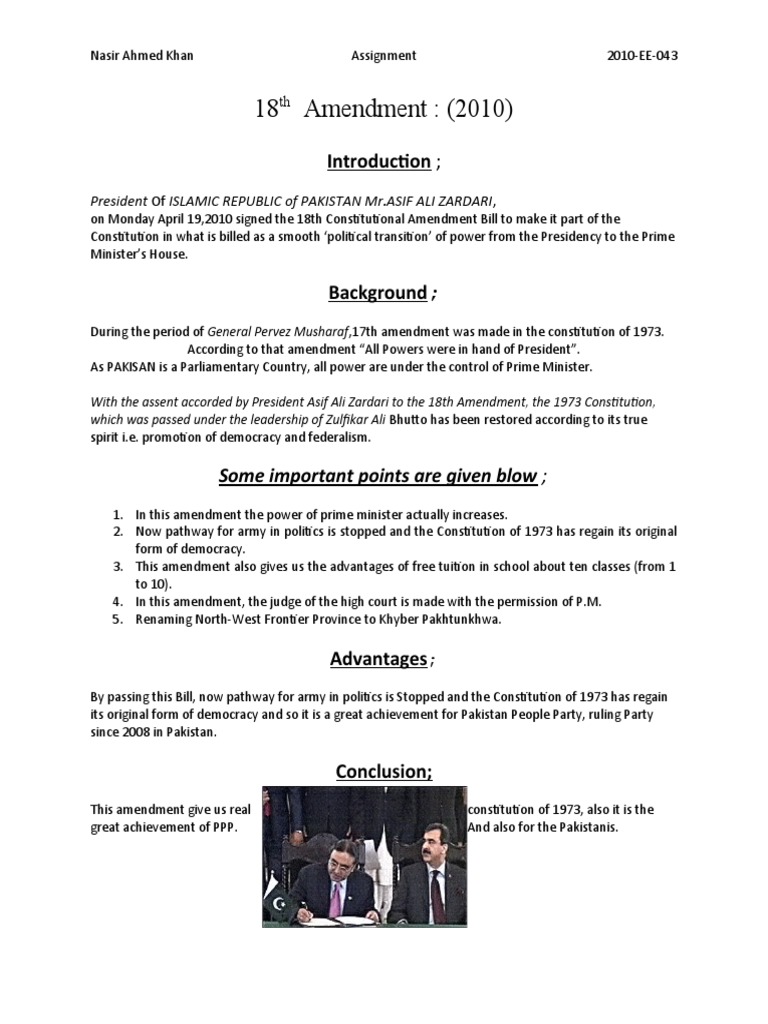 18th Amendment | PDF