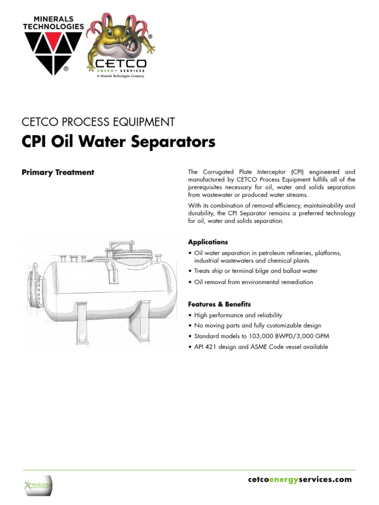 CPI Oil Water Separator Overview | PDF