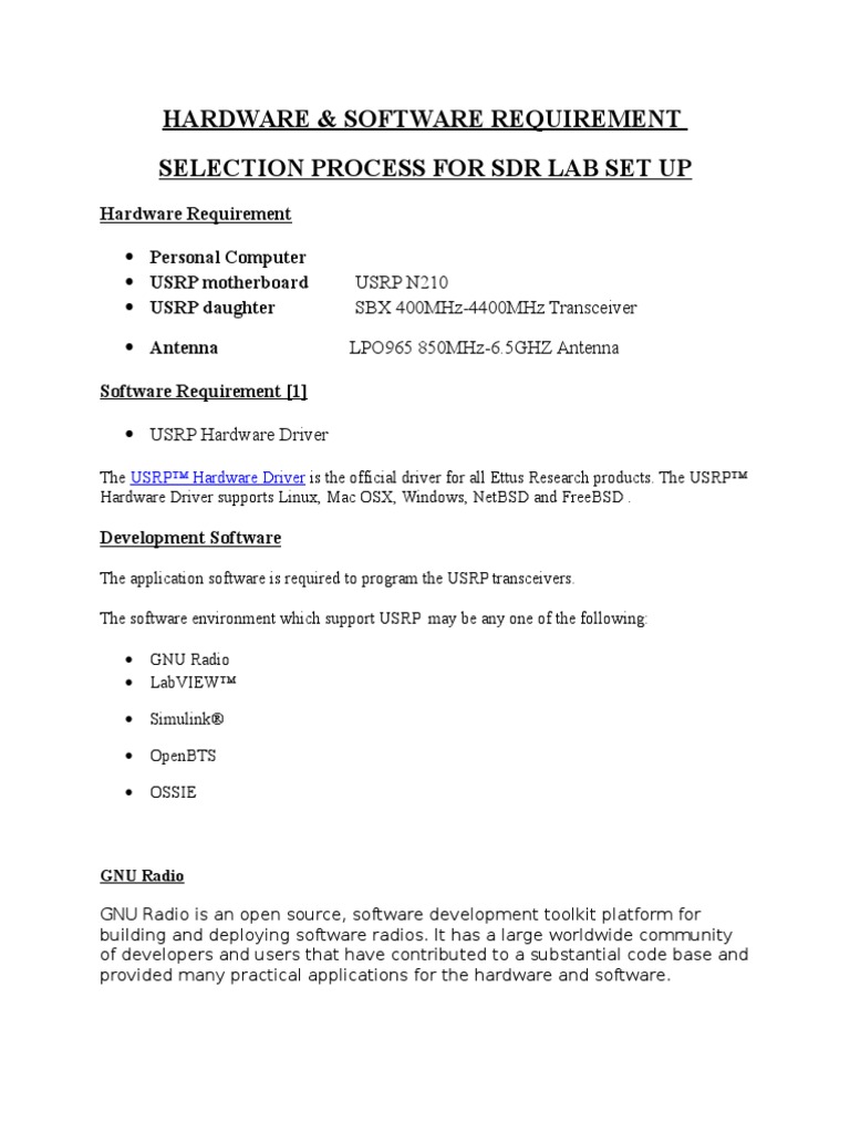 USRP | PDF | Linux | Software Defined Radio
