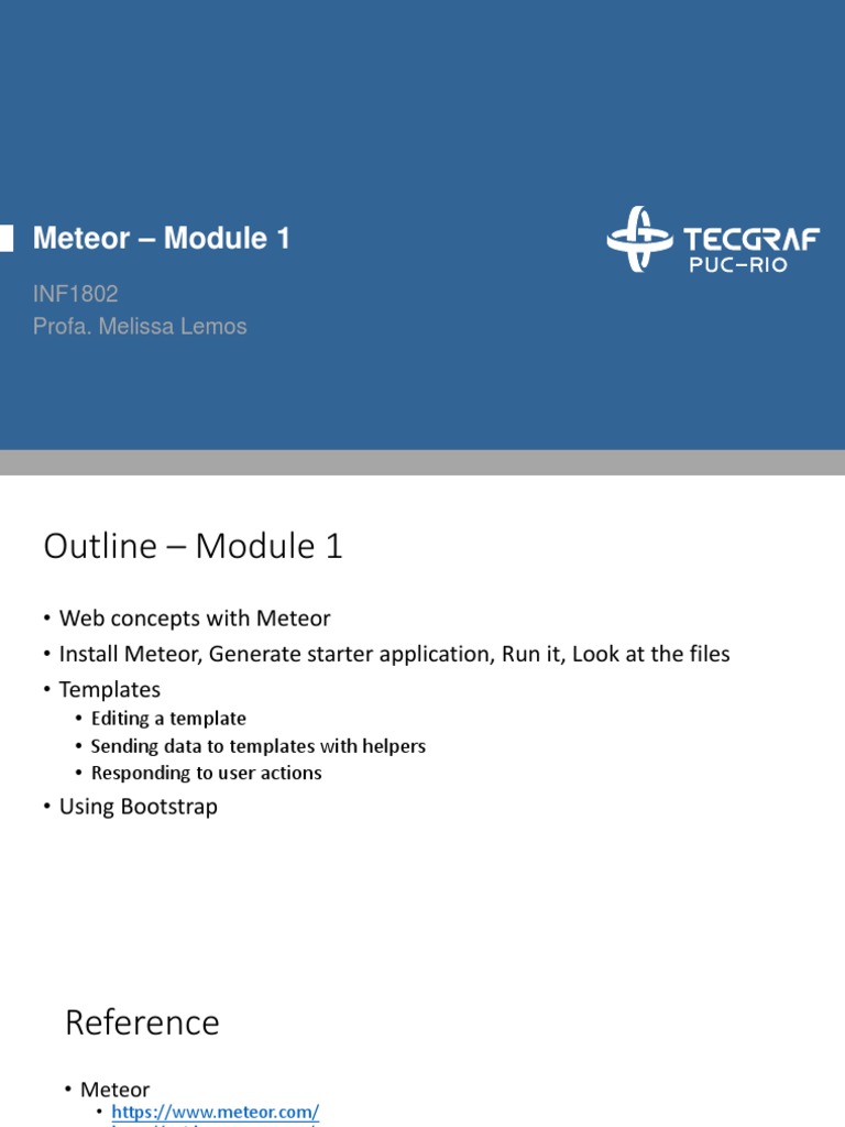 Meteor Module Pdf Java Script Bootstrap Front End Framework