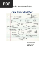 Physics Project File Class12 Half Wave Rectifier | PDF | Rectifier | Diode