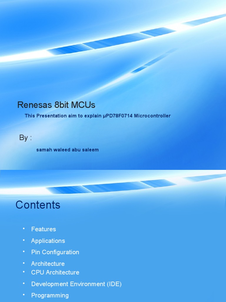 Renesas 8bit MCUs Explained | PDF | Instruction Set | Microcontroller