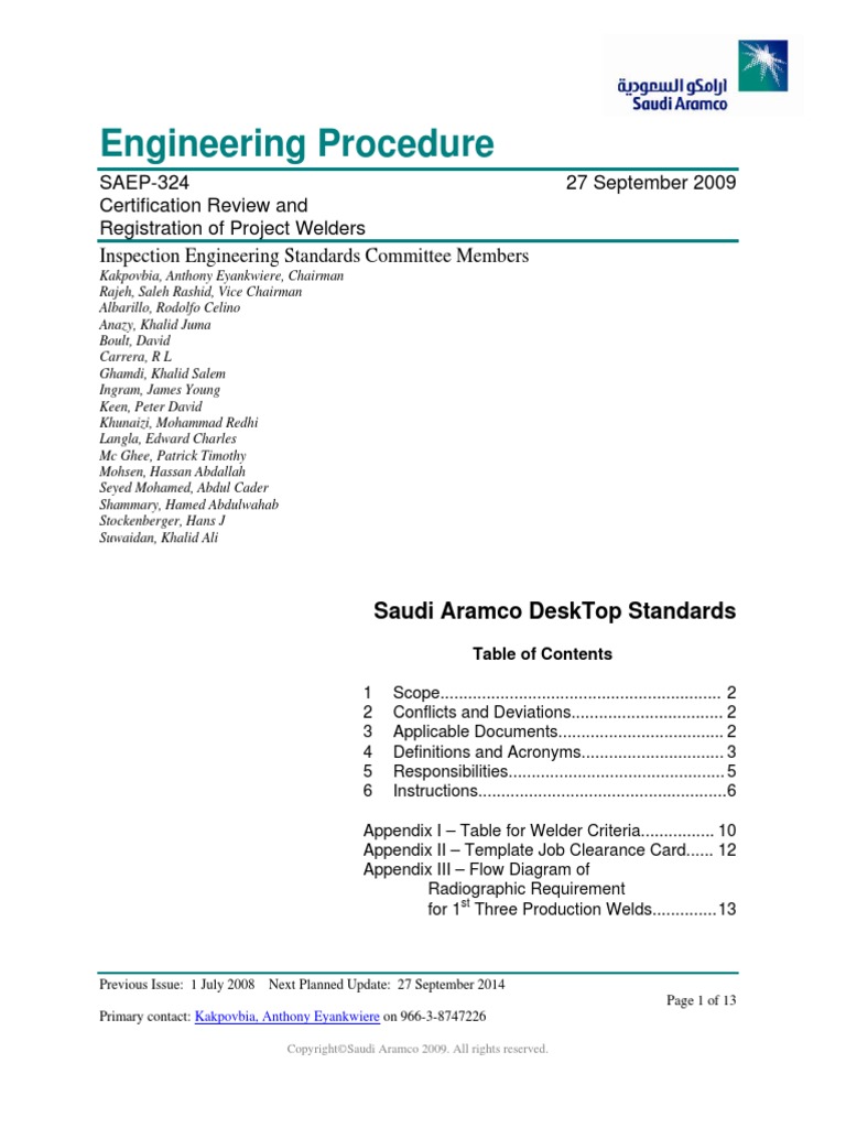 Saep 324 PDF | PDF | Welding | Construction