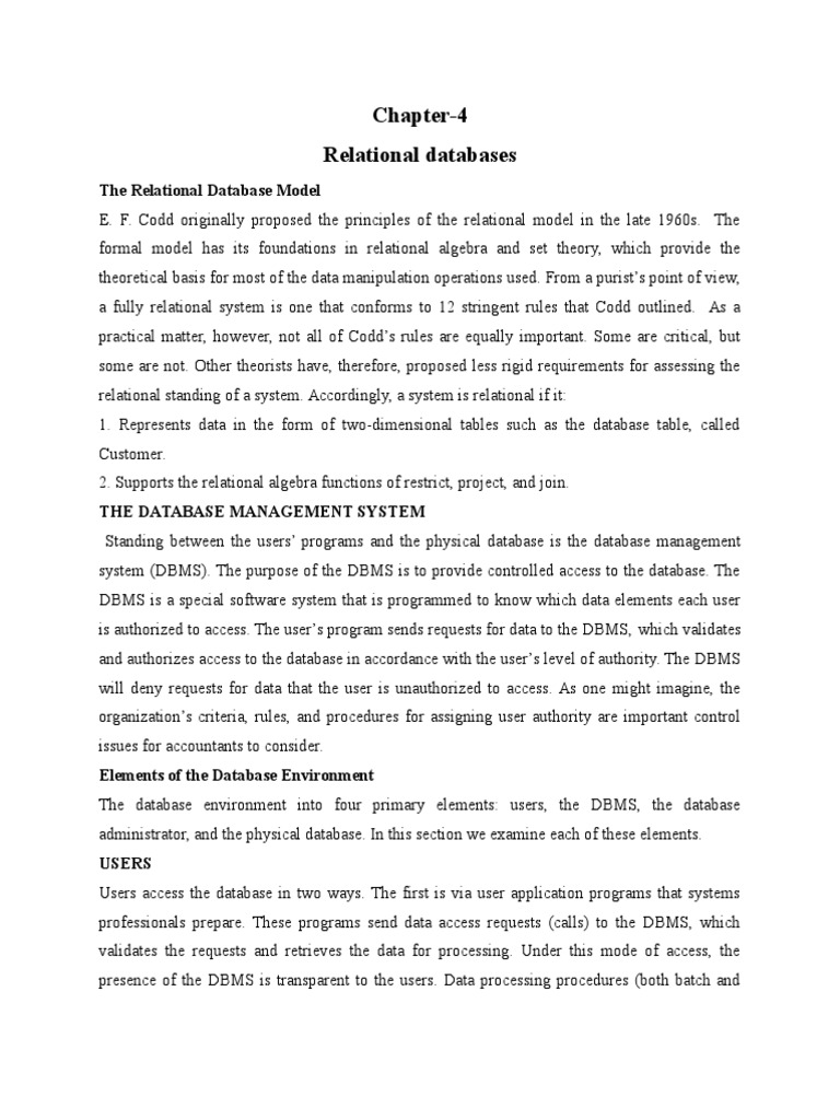 Ais Chapter 4 | PDF | Relational Database | Databases