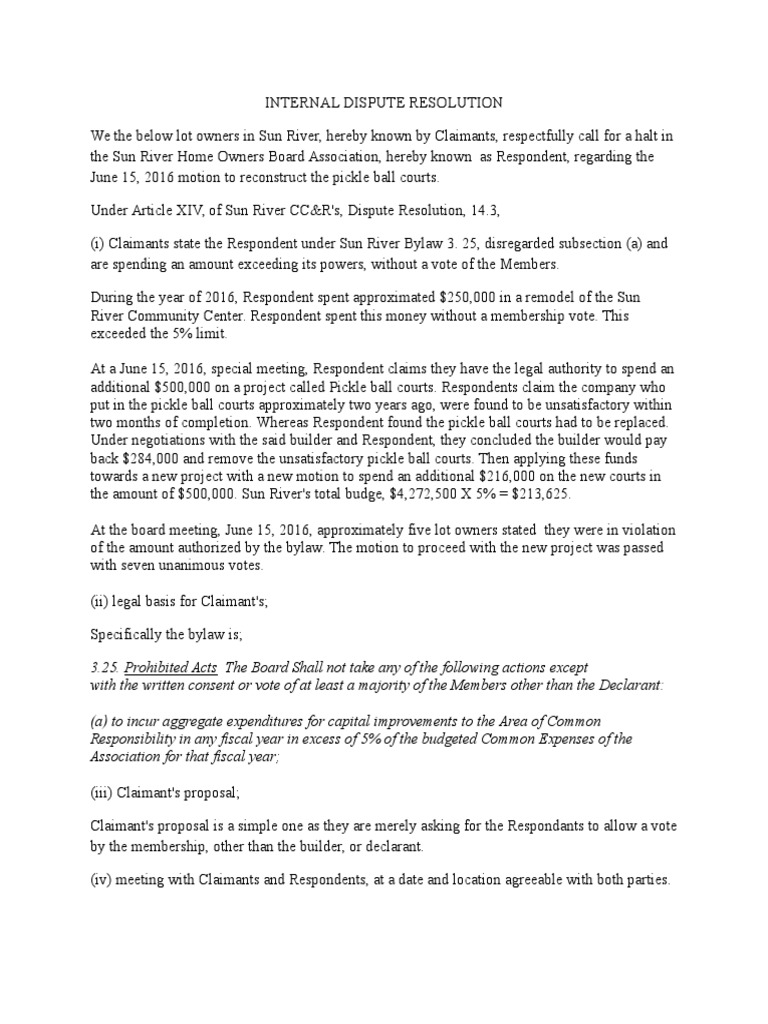 Internal Dispute Resolution June 2016 | PDF