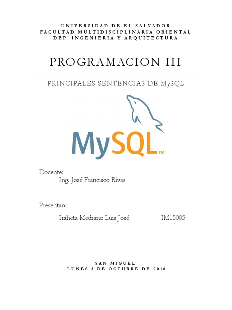 Listado de Sentencias Básicas en SQL PDF | PDF