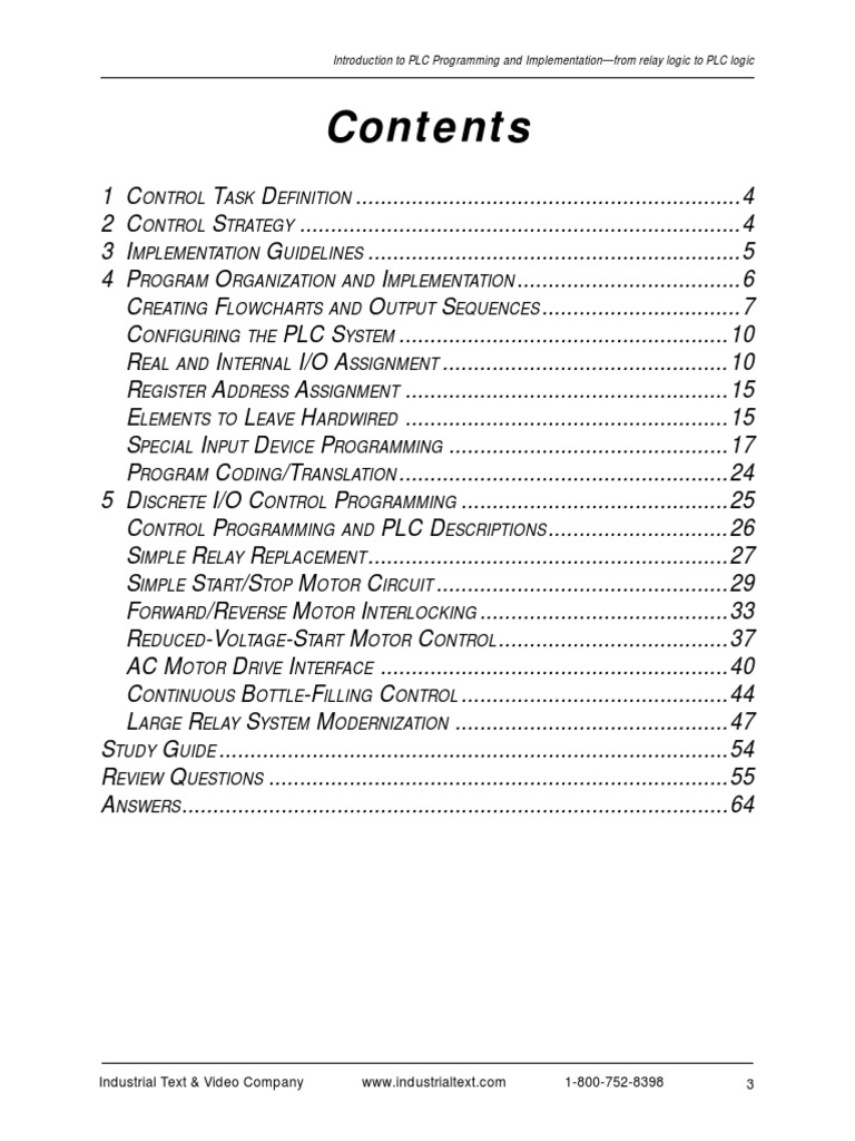 Introduction To Plc Programming And Implementation From Relay Logic To Plc Logic Pdf