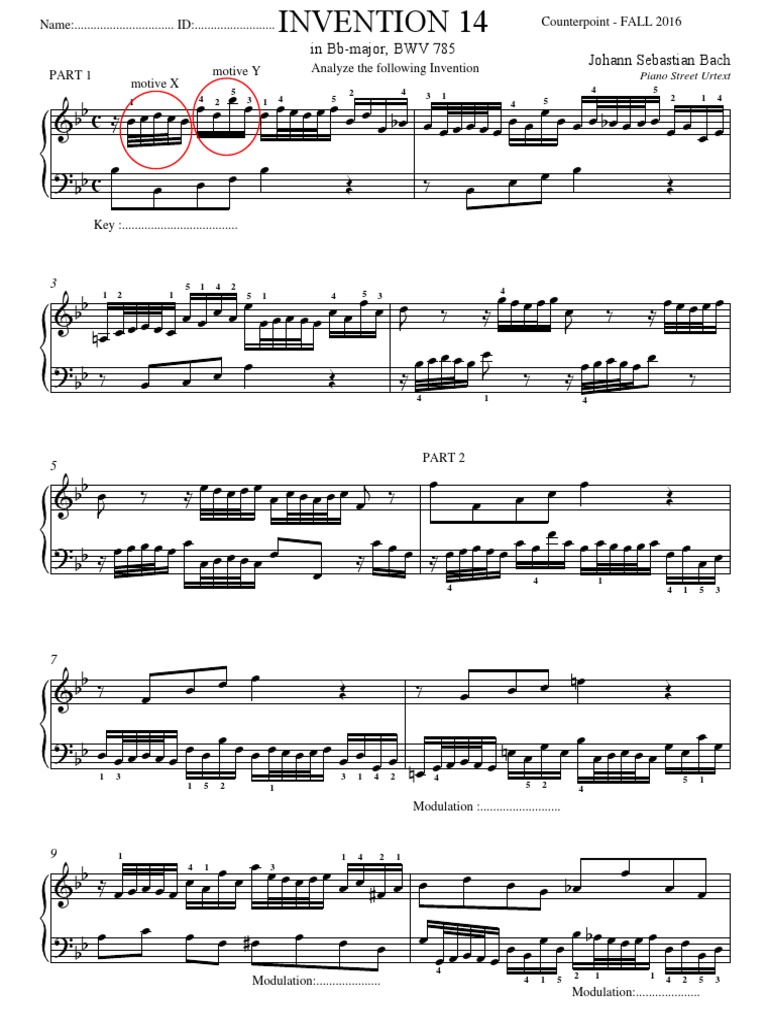 Bach Invention 14 | PDF