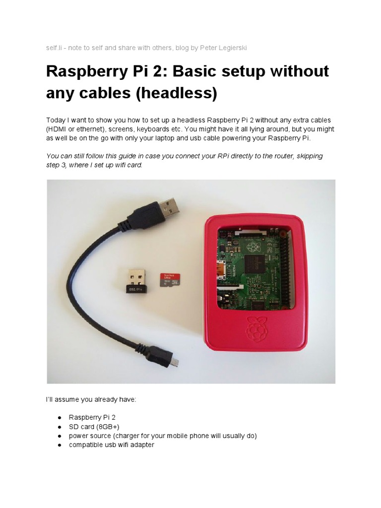Headless Setup for Raspberry Pi 2 | PDF | Secure Shell | Raspberry Pi
