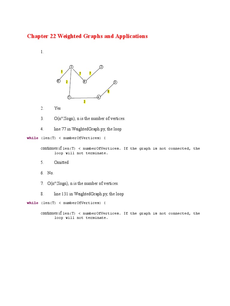 Chapter 22 Weighted Graphs and Applications | PDF