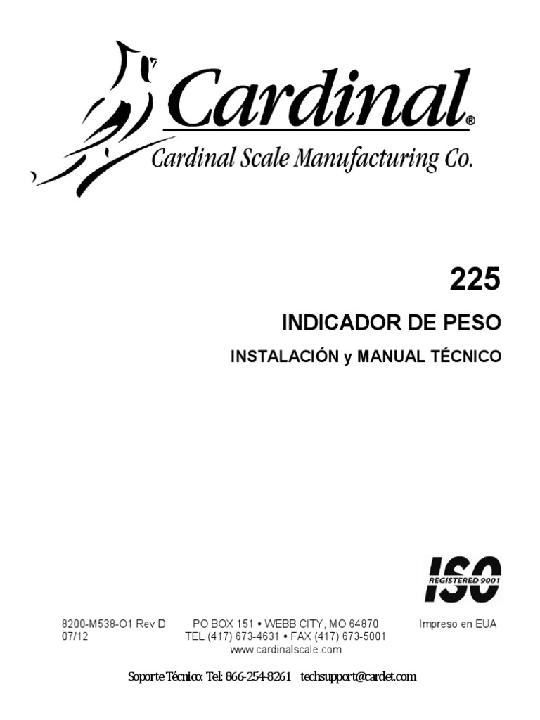 Cardinal 225 Manual | PDF | Relé | Corriente eléctrica