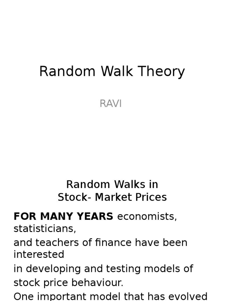 Random Walk Theory | Efficient Market Hypothesis | Technical Analysis