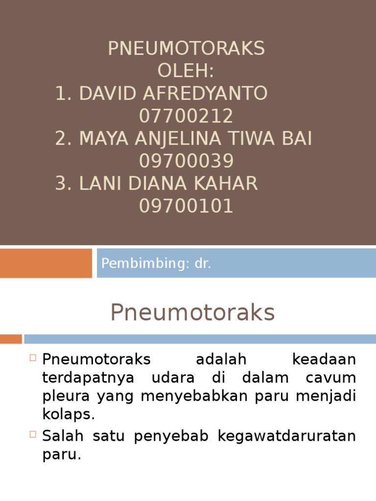 Pneumotoraks | PDF
