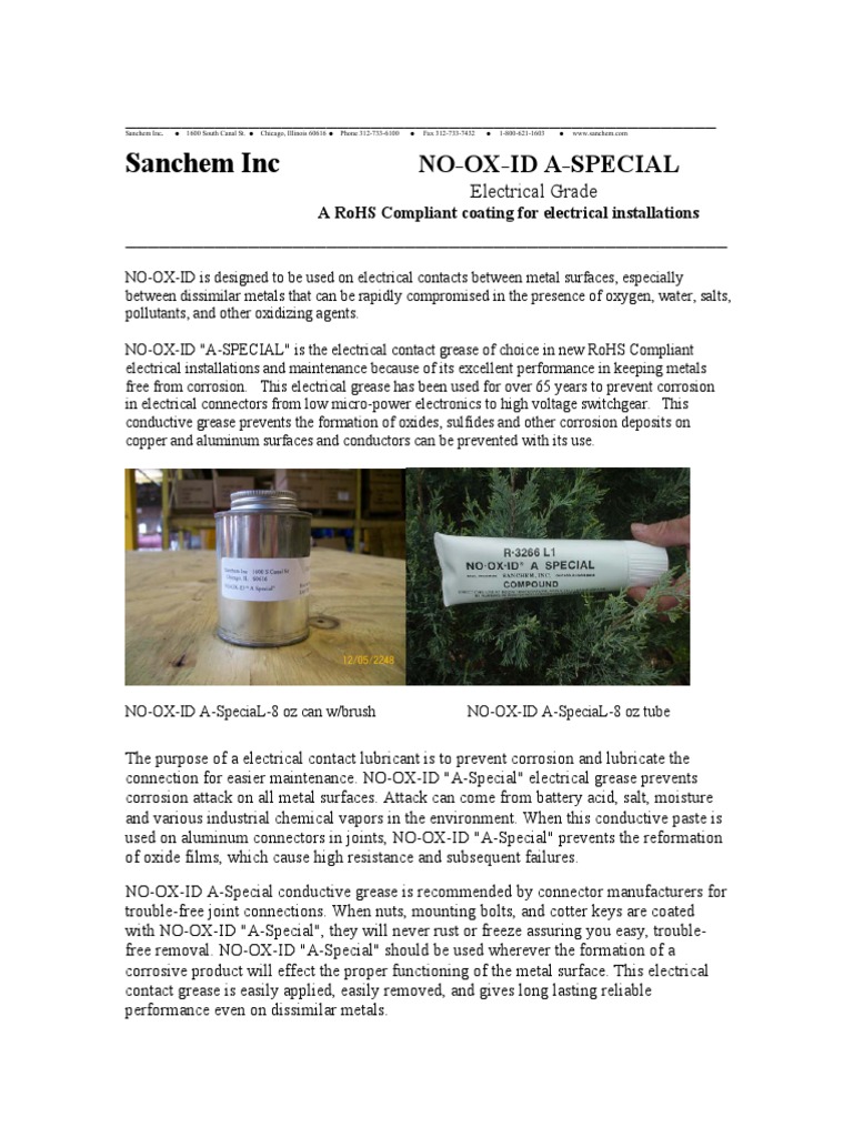 NO OX ID a Special Electrical Grade | Electrical Connector | Rust
