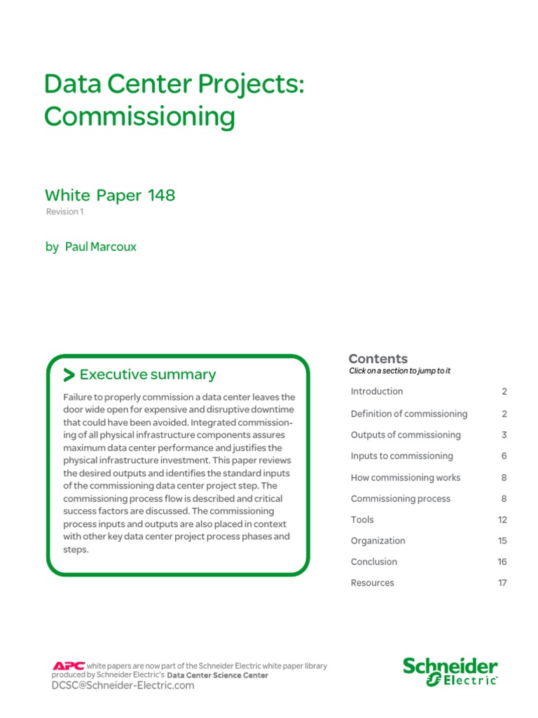 Guide To Datacenter Commissioning PDF | PDF | Data Center | Reliability ...