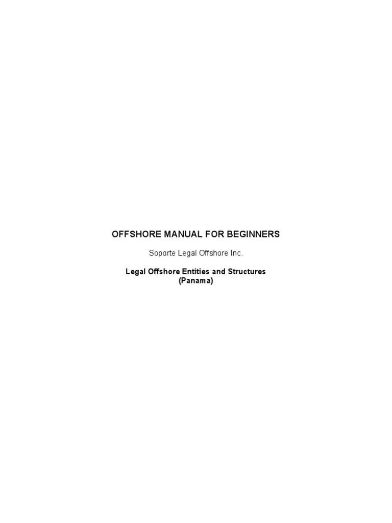 Offshore Manual For Beginners | PDF | Corporations | Capital Gains Tax