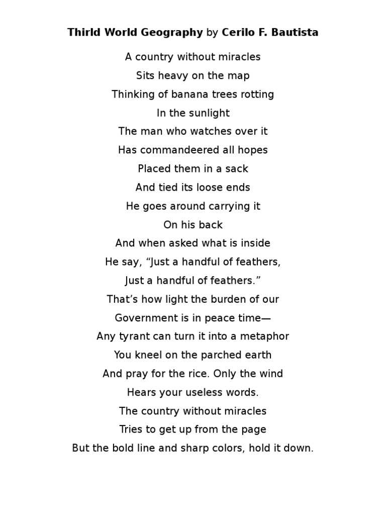 Third World Geography by Cerilo F. Bautista