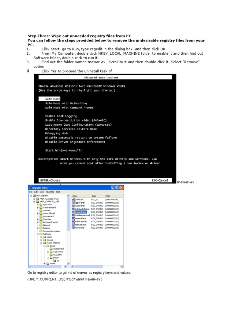 Step Three: Wipe Out Unneeded Registry Files From PC You Can Follow The ...