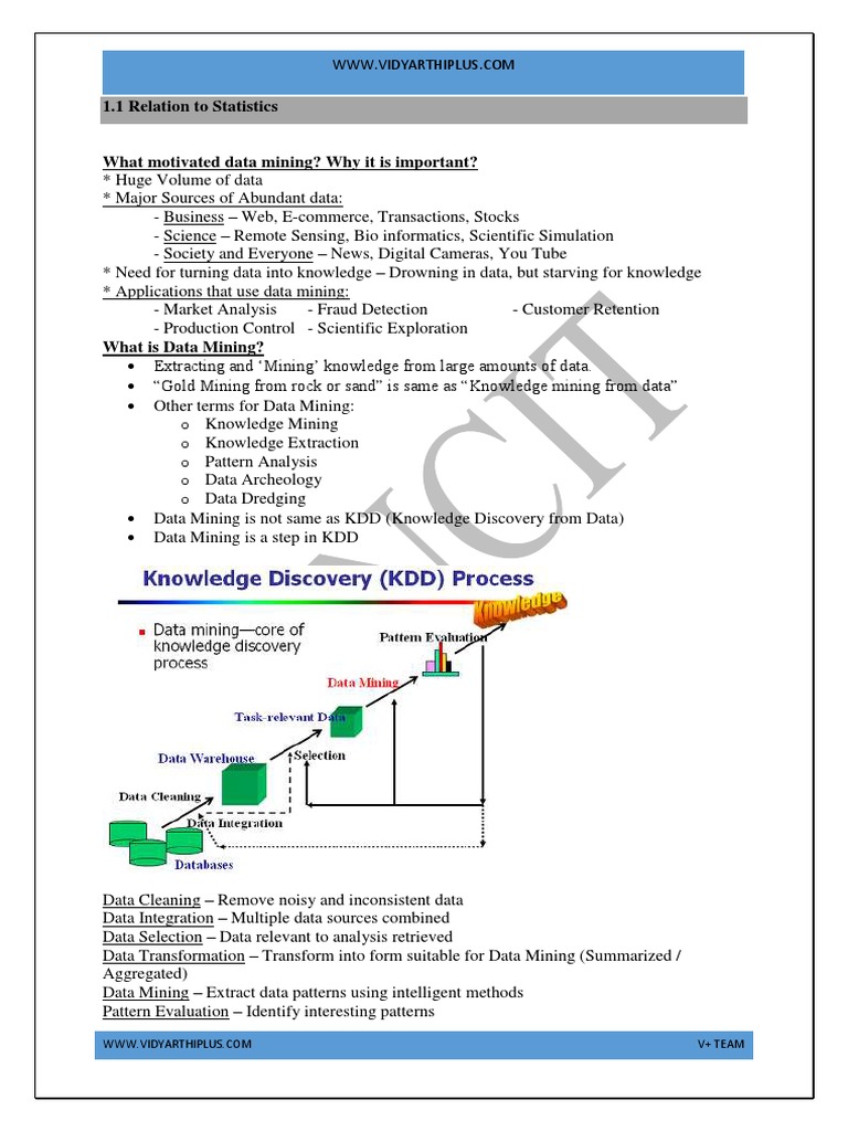 DWM Unit-I.pdf | Data Warehouse | Data Mining