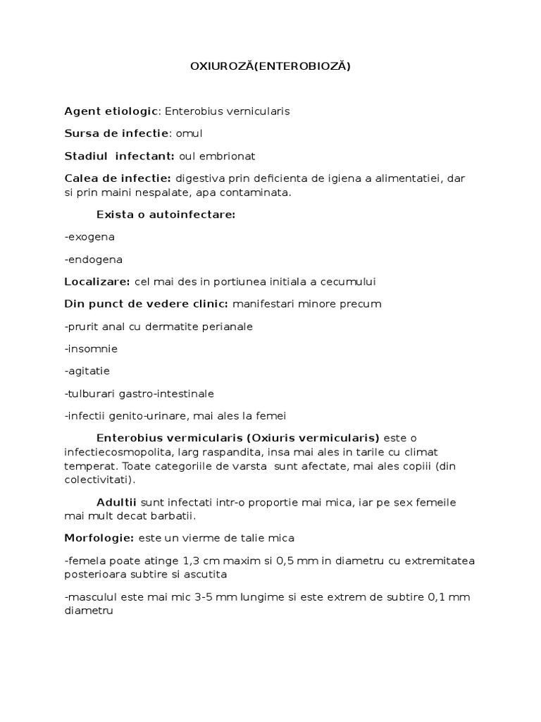 Oxiuroza | PDF