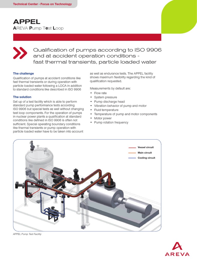 141 APPEL Areva Pump Test Loop | PDF | Pump | Temperature