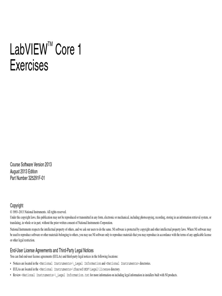 LabVIEW Exercises | PDF | Amplitude | Data Acquisition