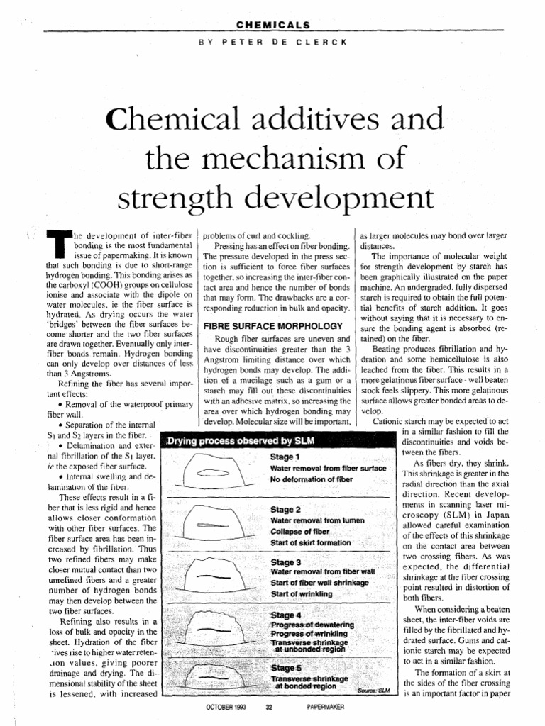 Chemical Additives and The Mechanism of Strength Development | PDF ...