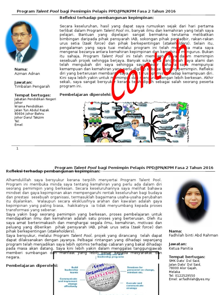 Booklet Template - Contoh Edaran Peserta | PDF