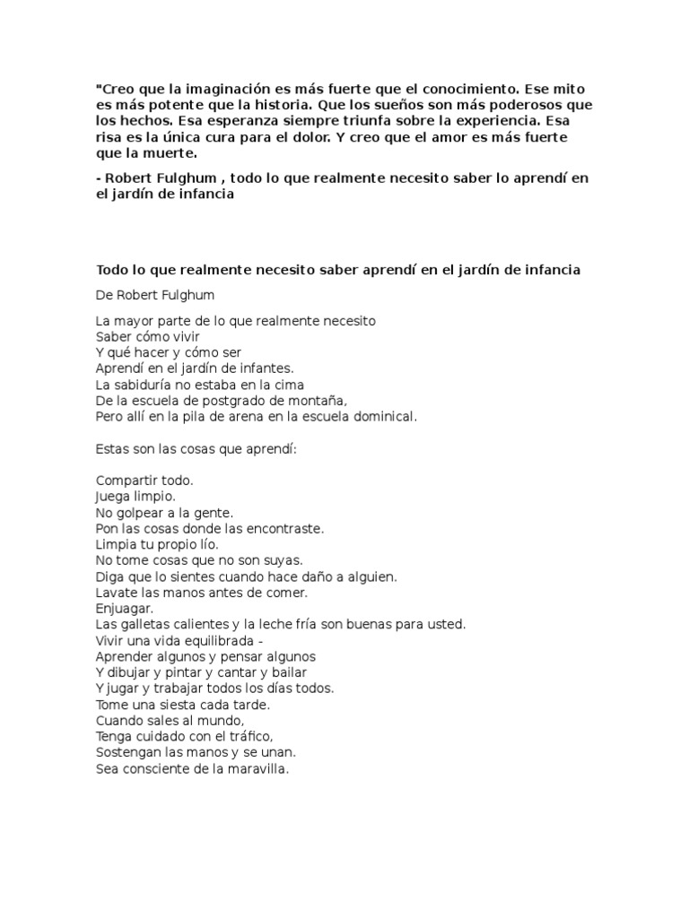 Todo L Que Aprendi Pdf Jardín De Infancia Amor