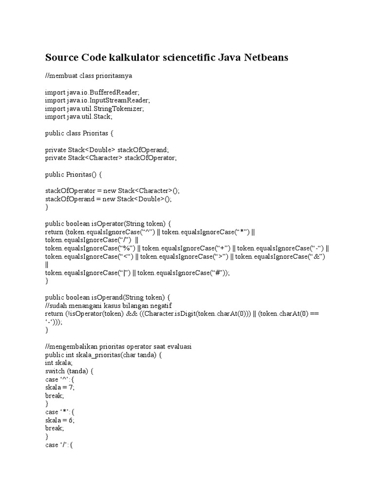 Java Scientific Calculator Code | PDF | Computer Engineering | Software ...