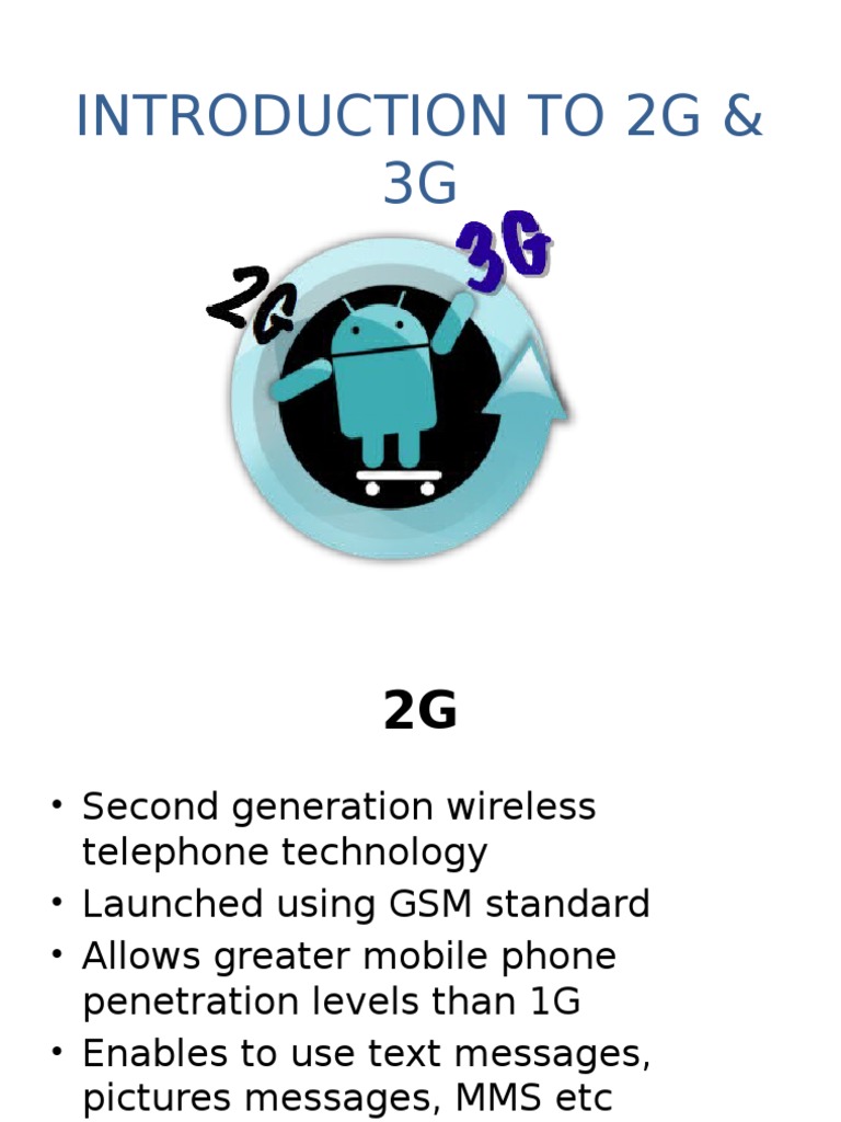 Introduction To 2G & 3G | PDF | Data Transmission | Radio Resource ...