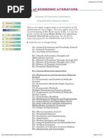 JEL Classification Codes PDF | PDF | Macroeconomics | Economics