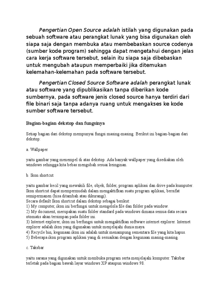 Pengertian Open Source Adalah Istilah Yang Digunakan Pada Sebuah ...