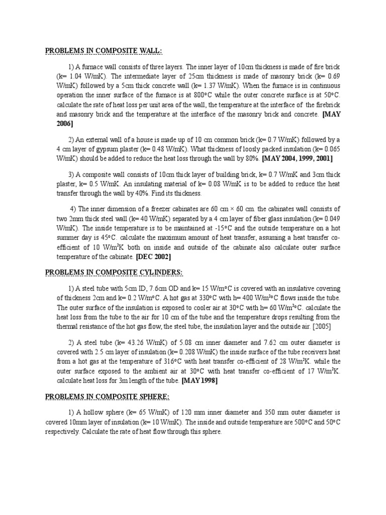 HMT Unit 1 | PDF | Heat Transfer | Thermal Insulation